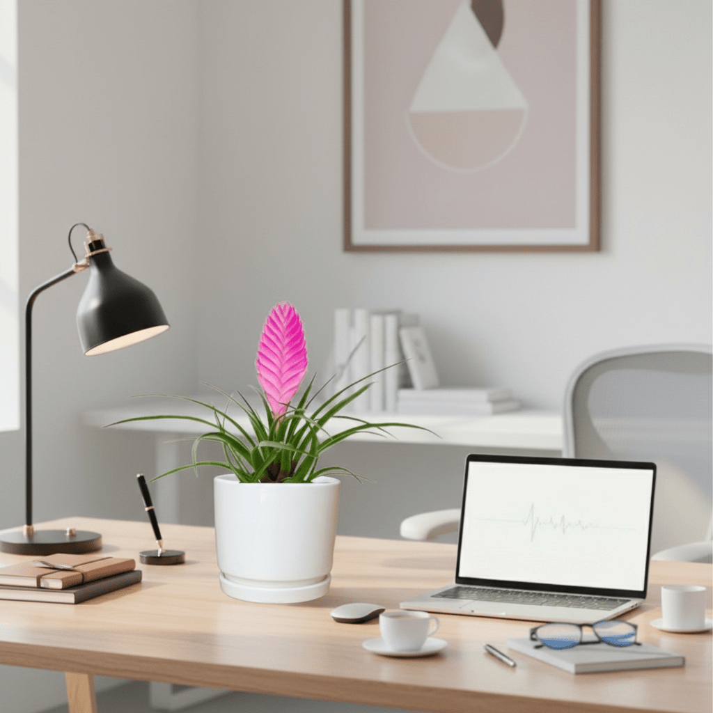 Tillandsia Cyanea Pink Quill "Healthy Indoor Plant" in Ceramic Pot ...